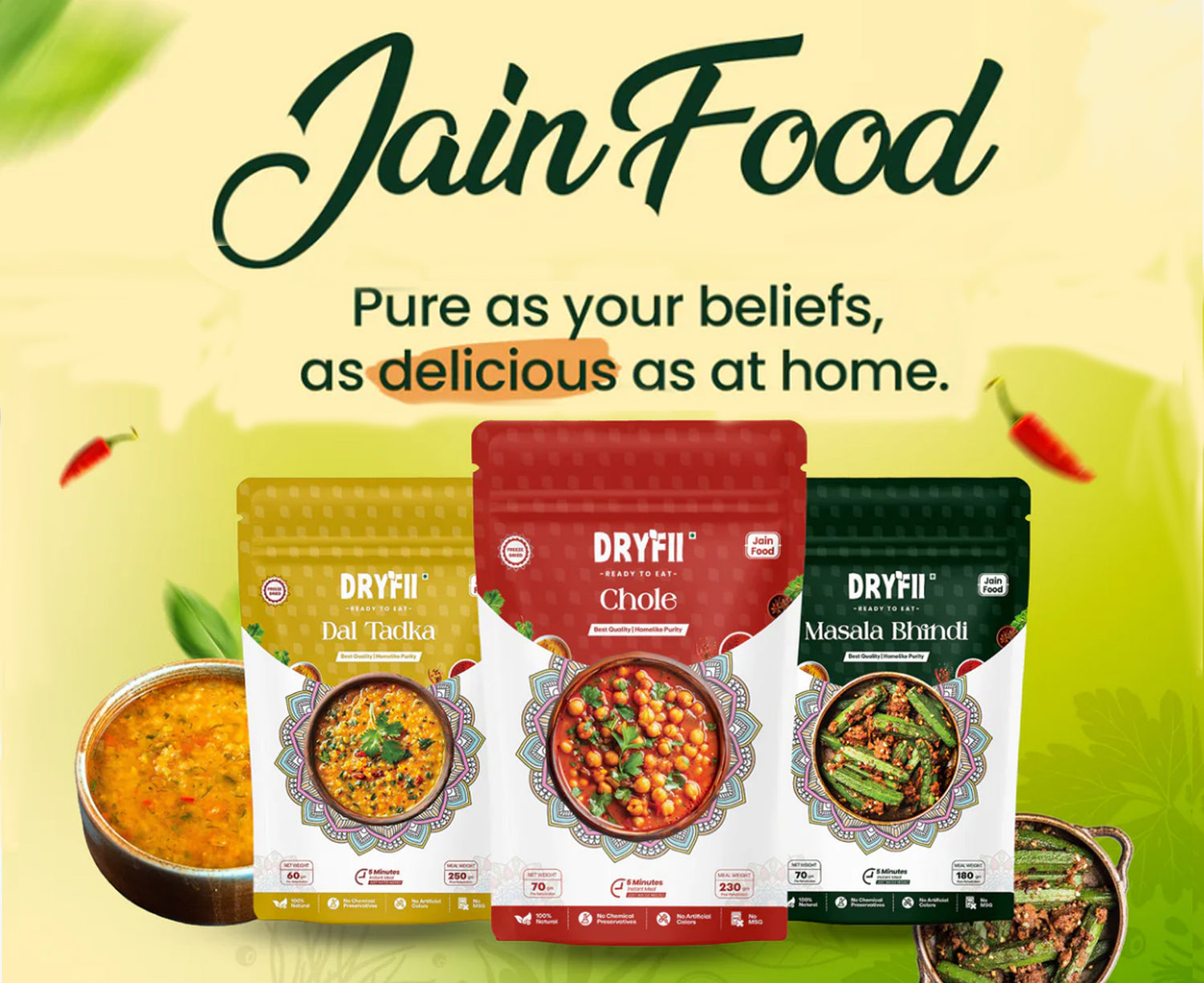 Dryfii: Ready-to-Eat Veg Meals - 100% Preservative Free – Dryfii Ready ...